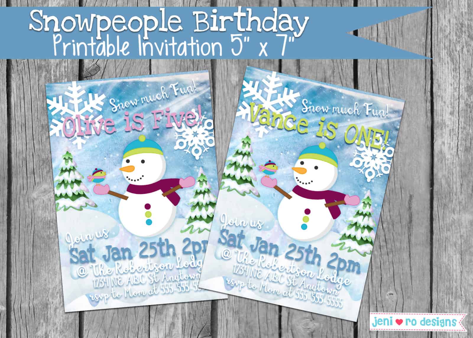 Snowman Birthday party printables - new theme in the shop!