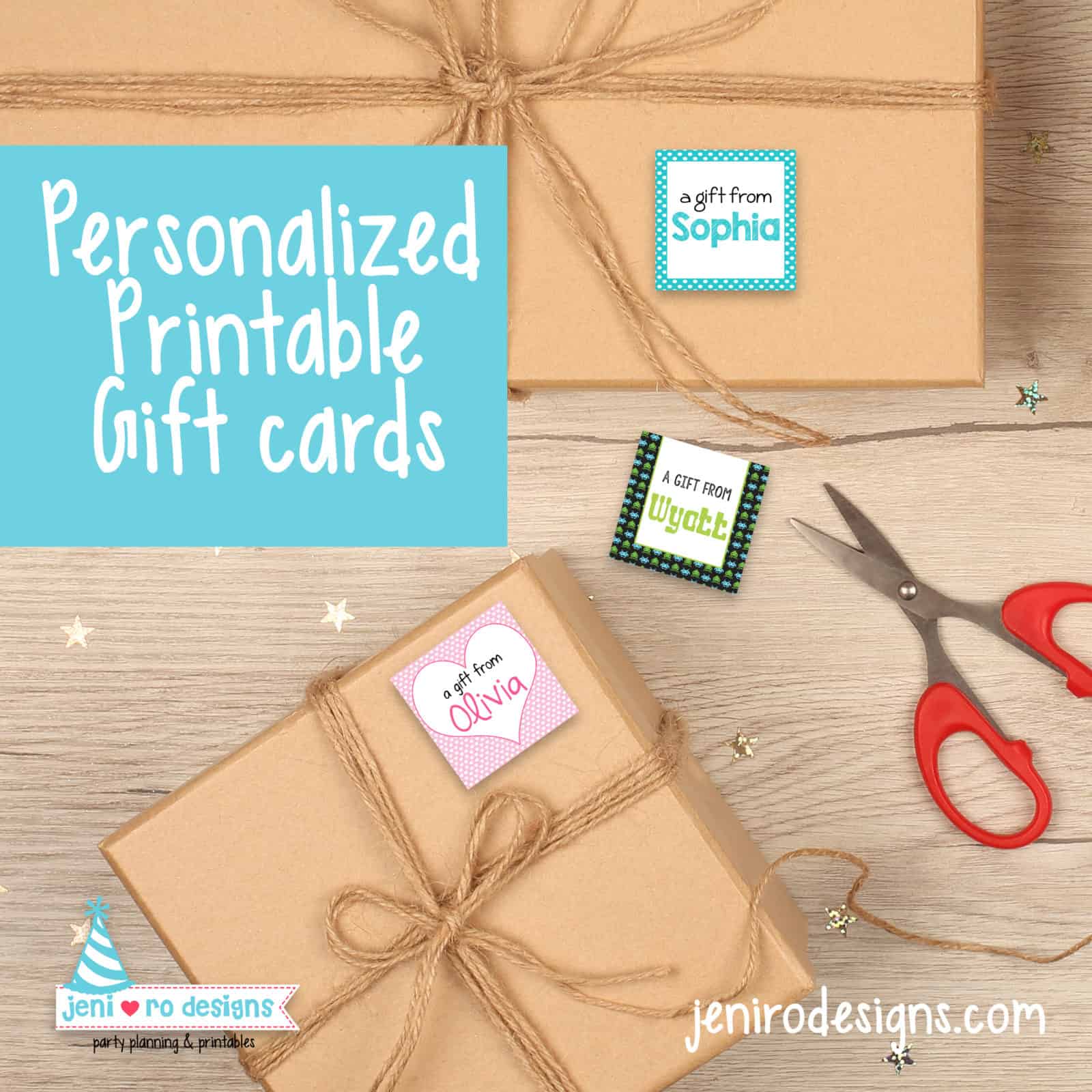 Personalized gift tags for kids makes giving to friends and teachers easy!