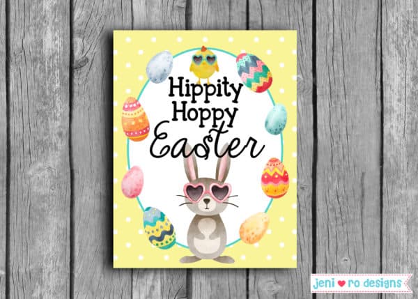 Free Easter printable to celebrate the bunny coming to town!
