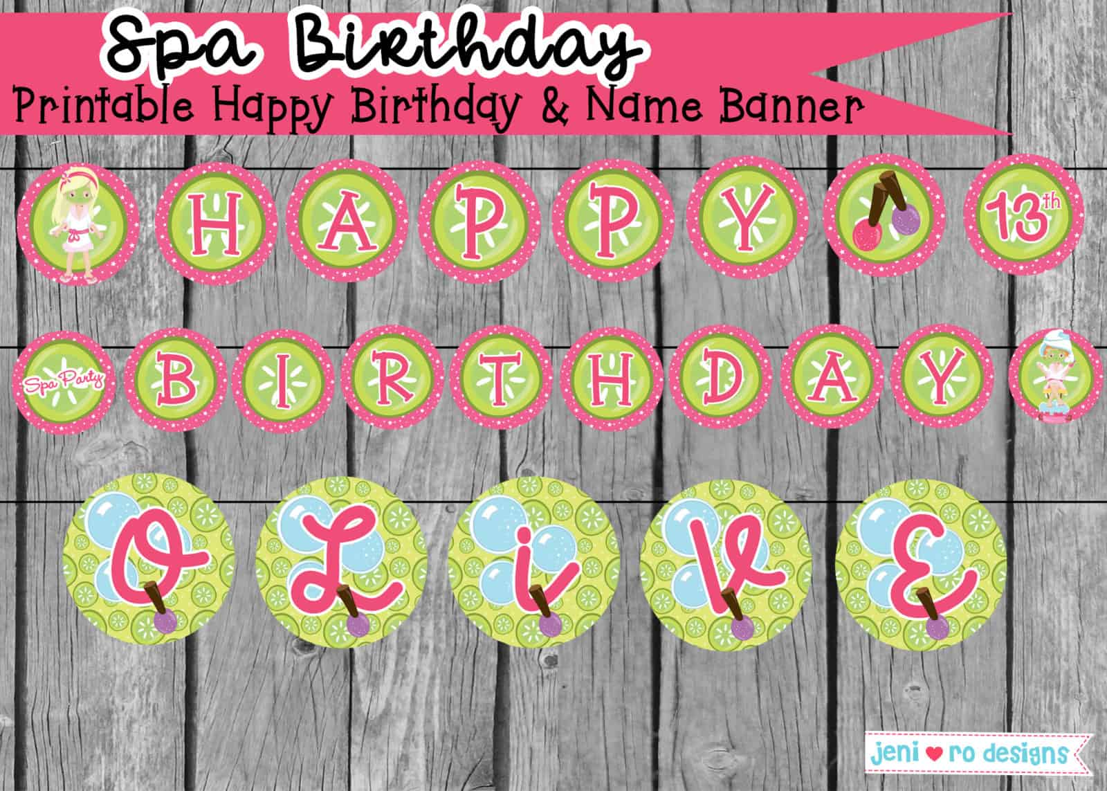 Spa birthday party printables to pamper your little lady!