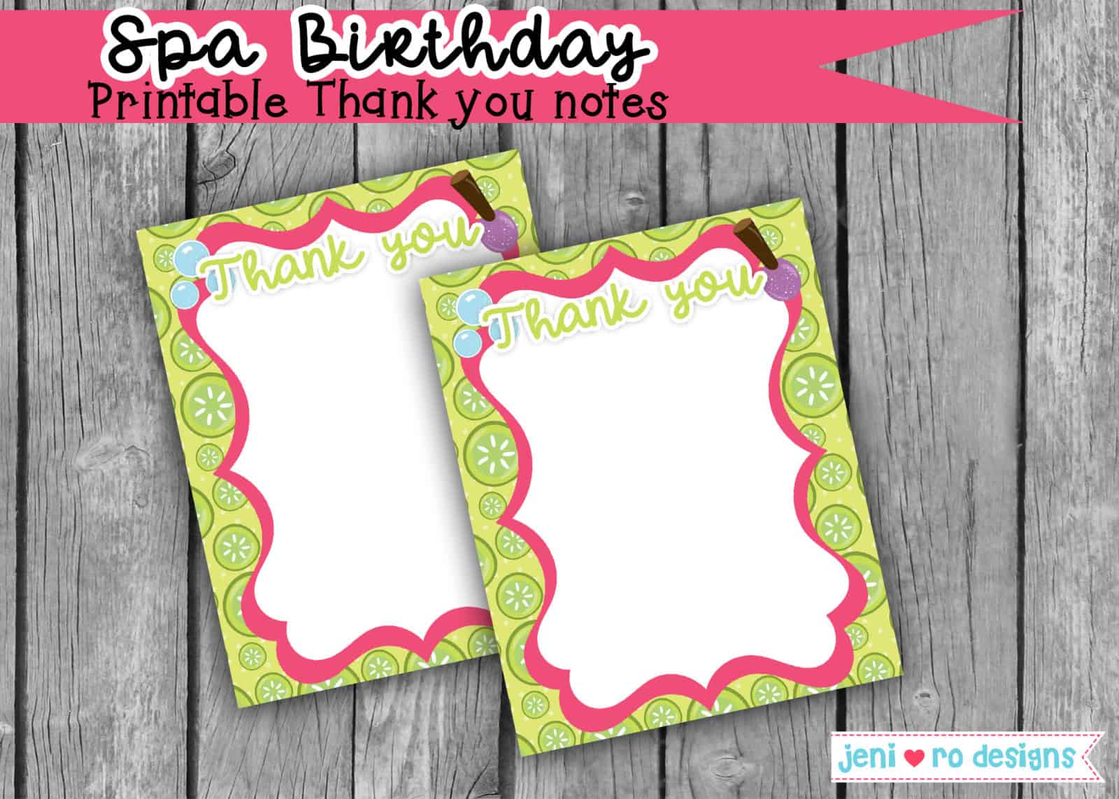 Spa birthday party printables to pamper your little lady!