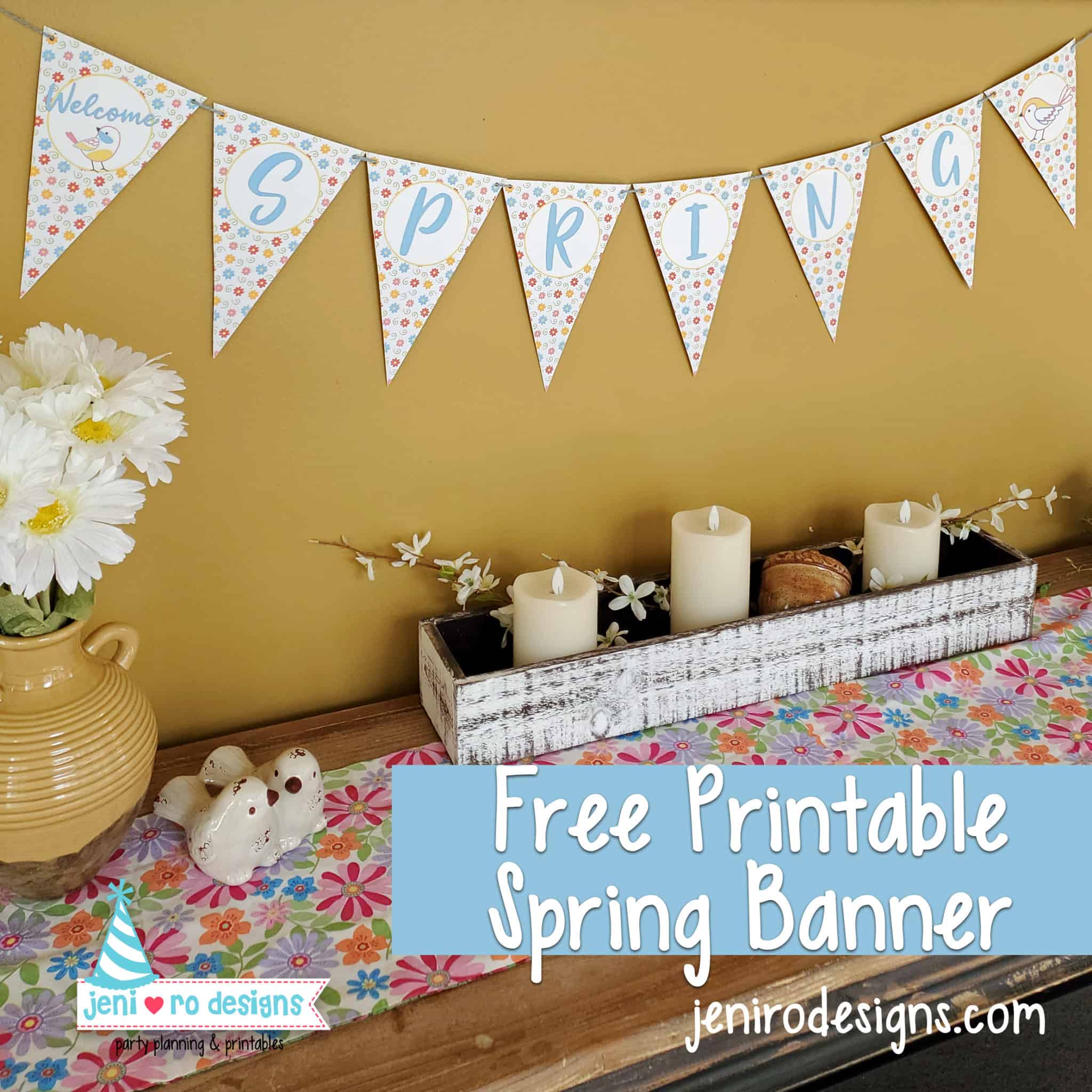 Spring banner printable to welcome the new season!