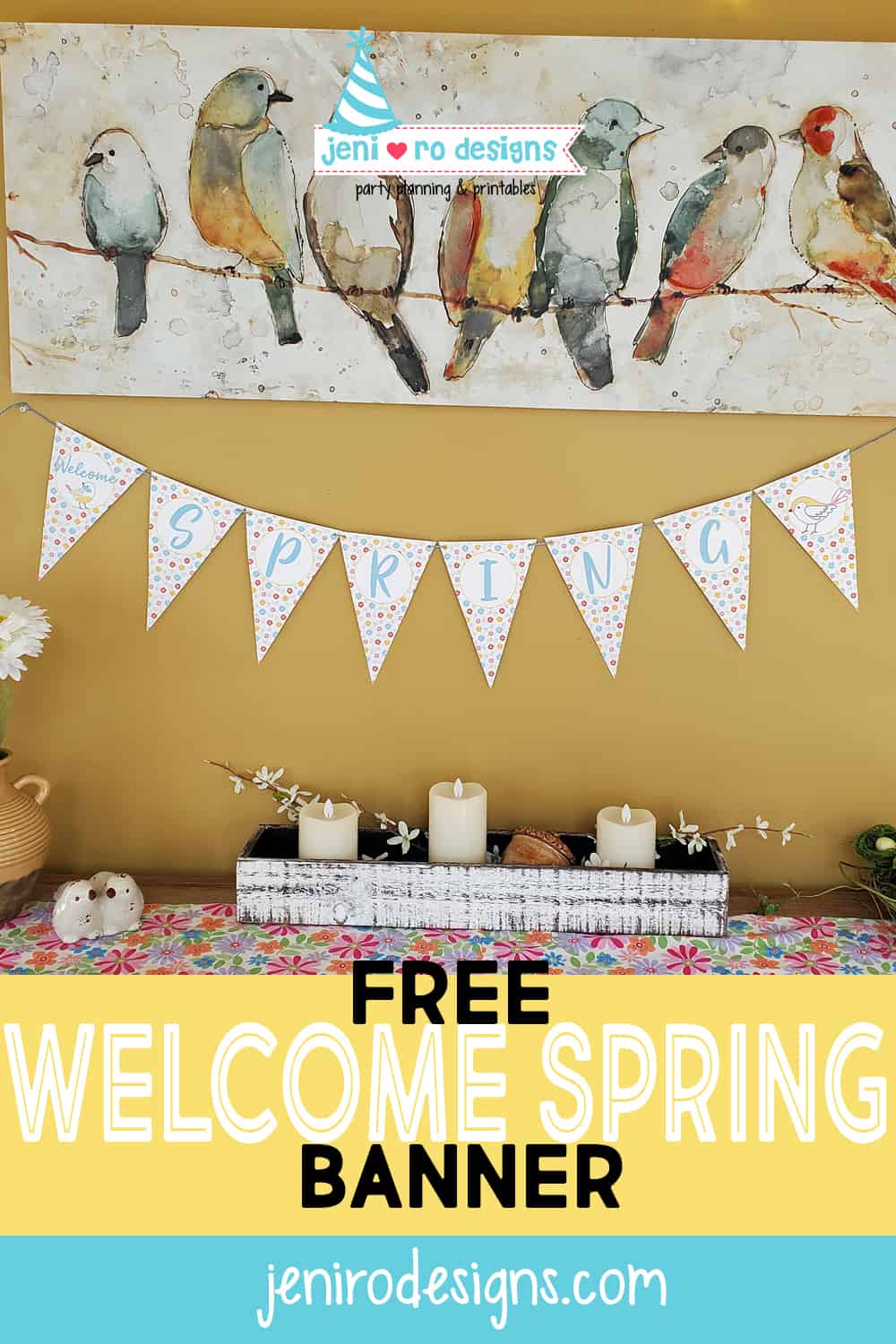 Spring banner printable to welcome the new season!