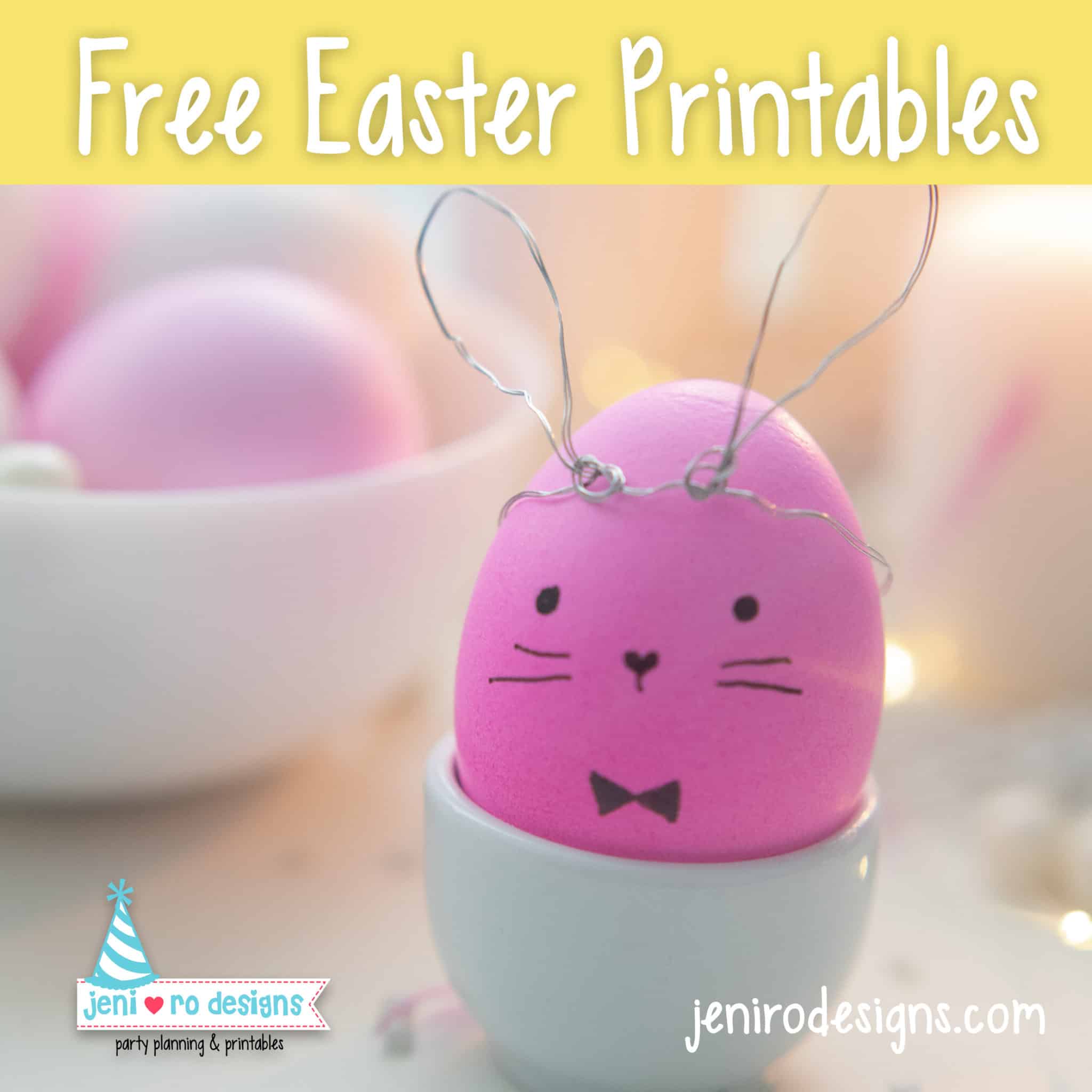 Free Easter printable to celebrate the bunny coming to town!