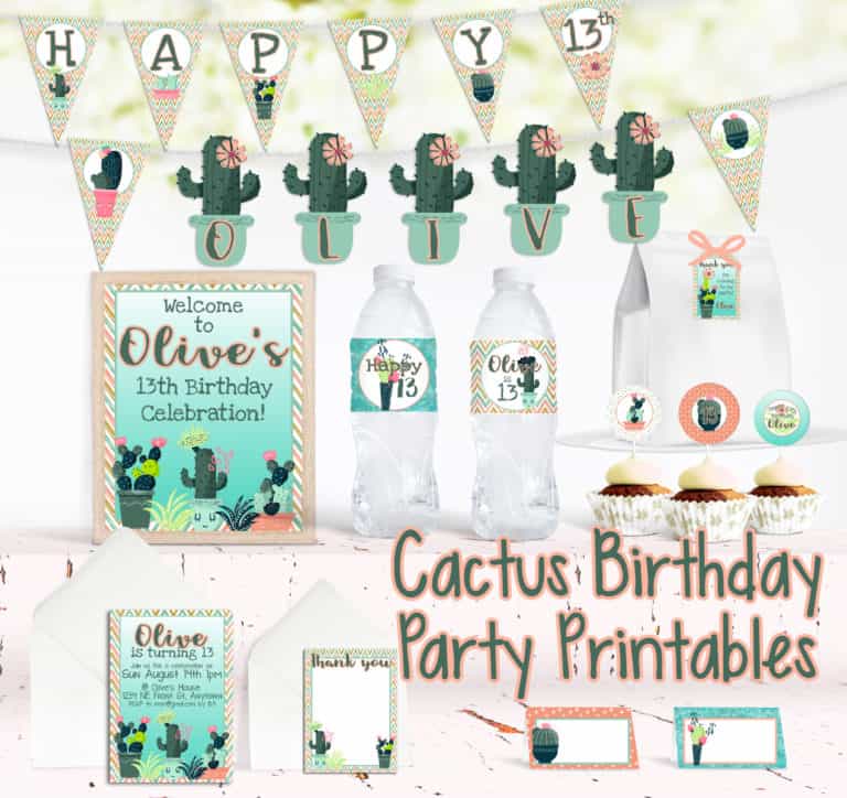 Cactus birthday party printables for the cactus lover in your family!