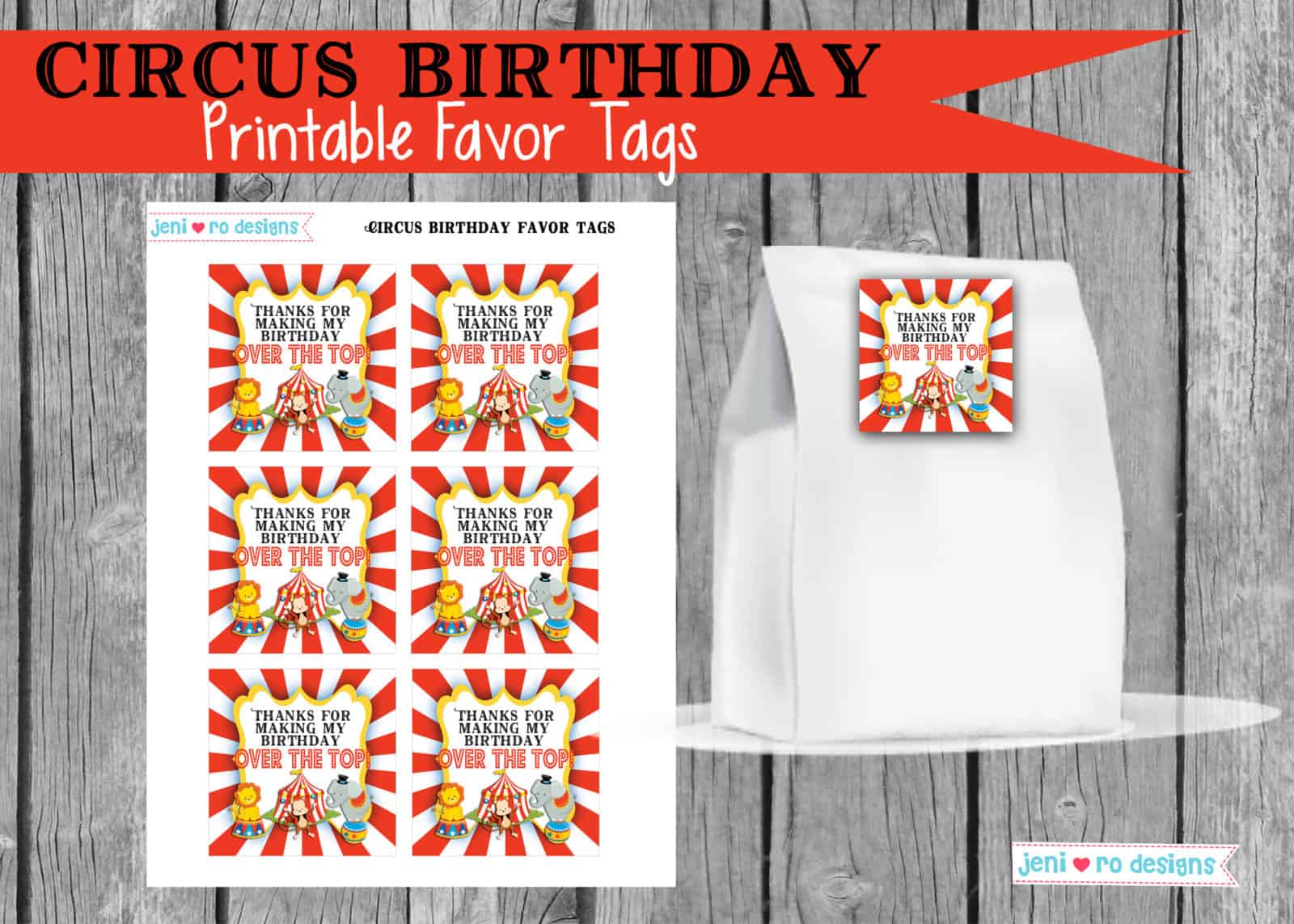 Circus birthday Party printables