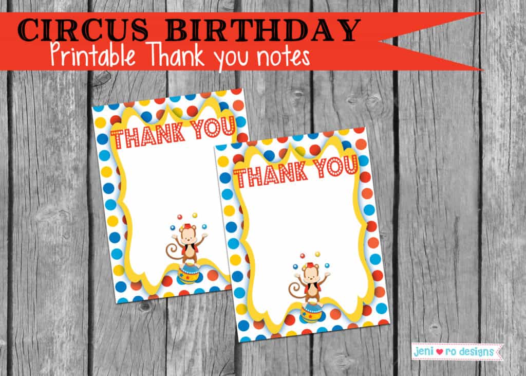 Circus birthday Party printables