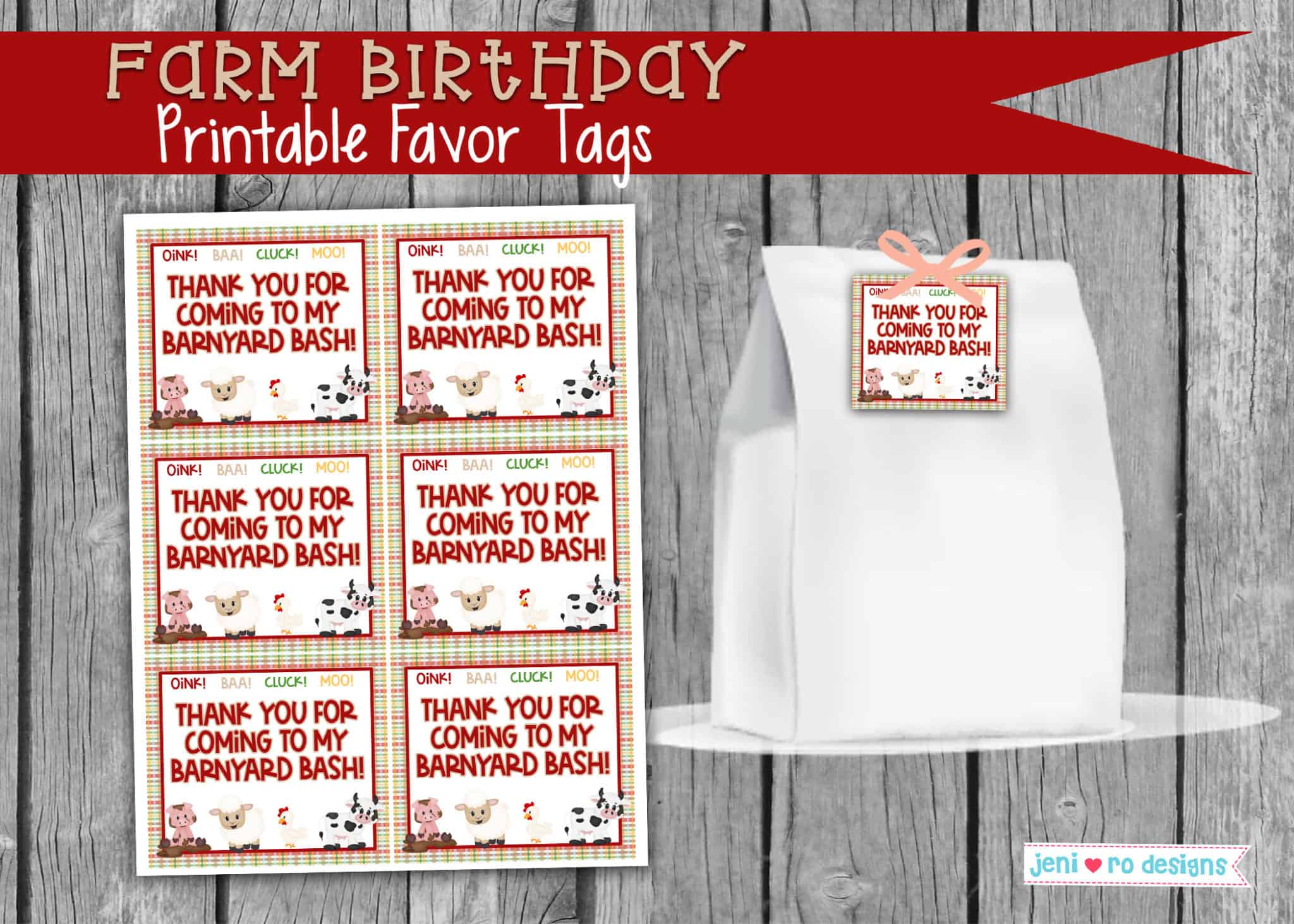 Farm birthday party printables for a barnyard bash!