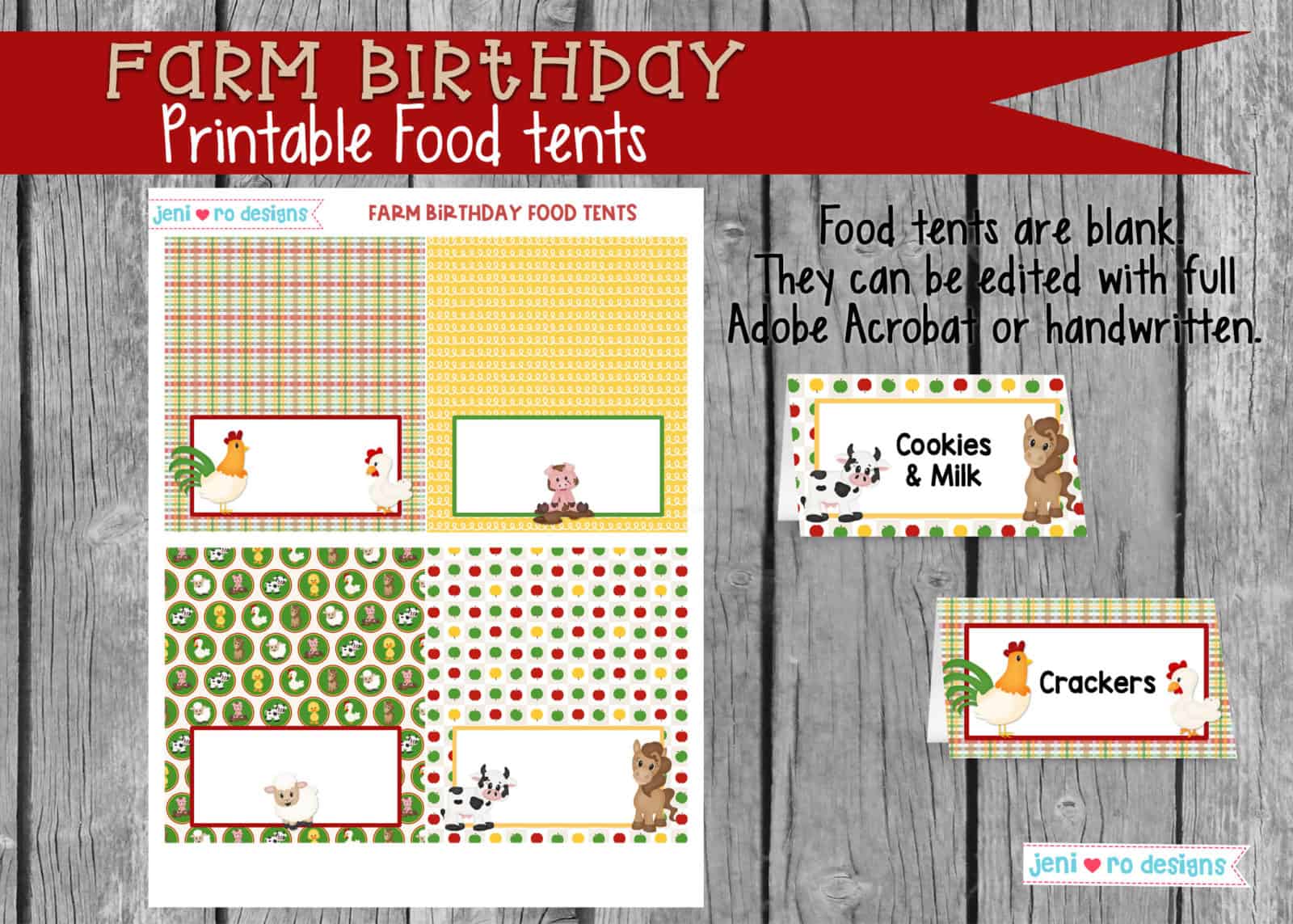 Farm birthday party printables for a barnyard bash!