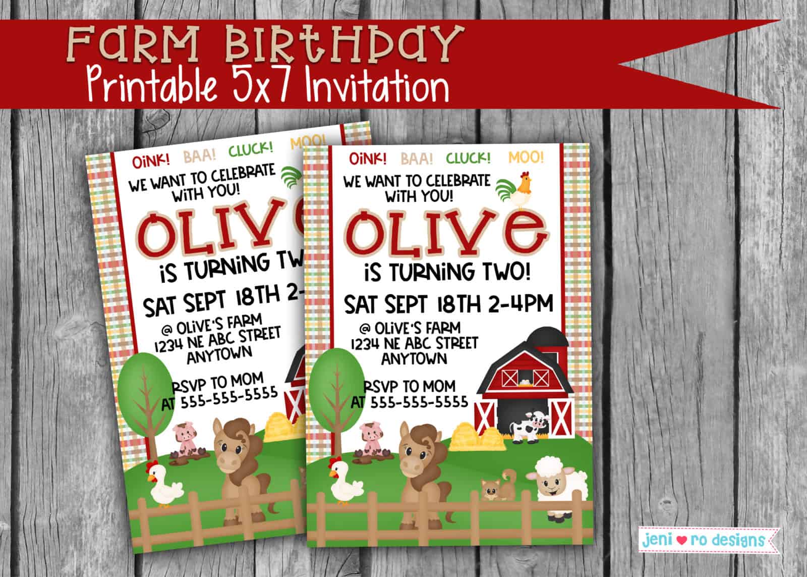 Farm birthday party printables for a barnyard bash!