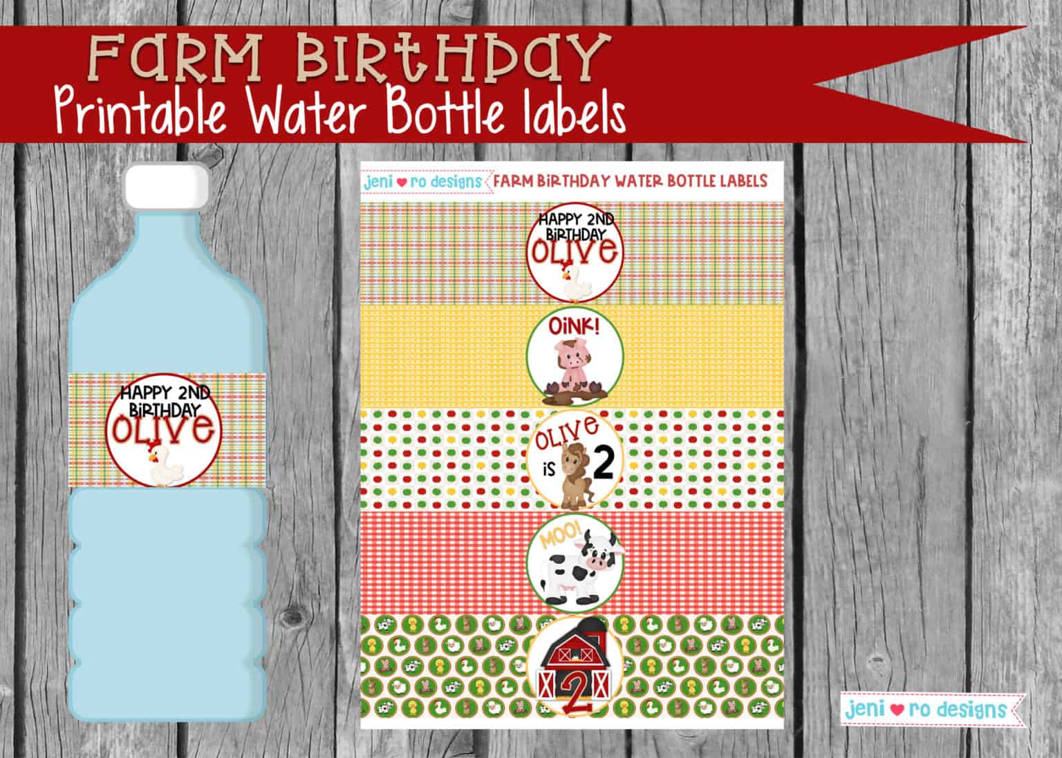 Farm birthday party printables for a barnyard bash!