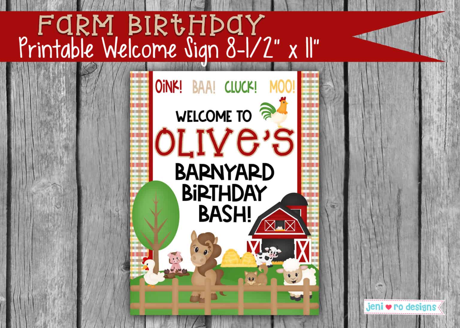 Farm birthday party printables for a barnyard bash!