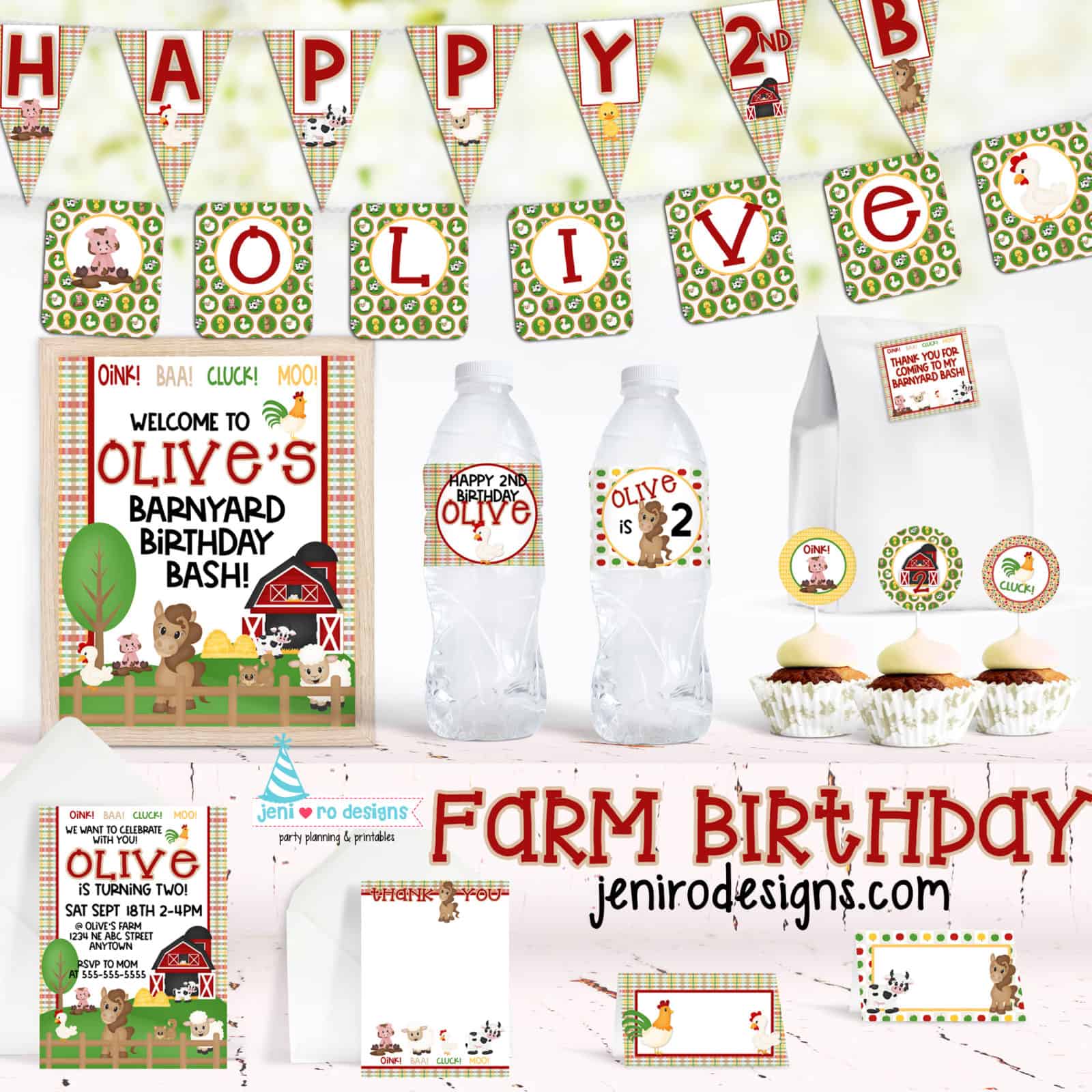 Farm birthday party printables for a barnyard bash!