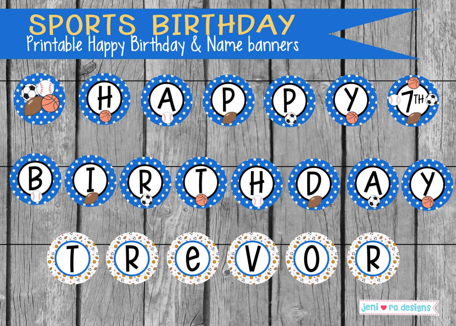 Sports birthday party printables for your sports fan!