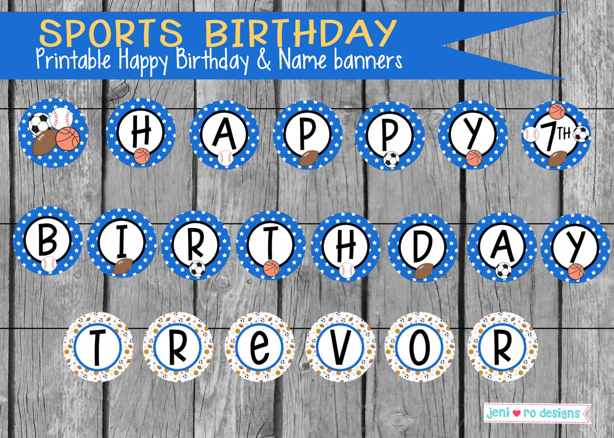 Sports birthday party printables for your sports fan!