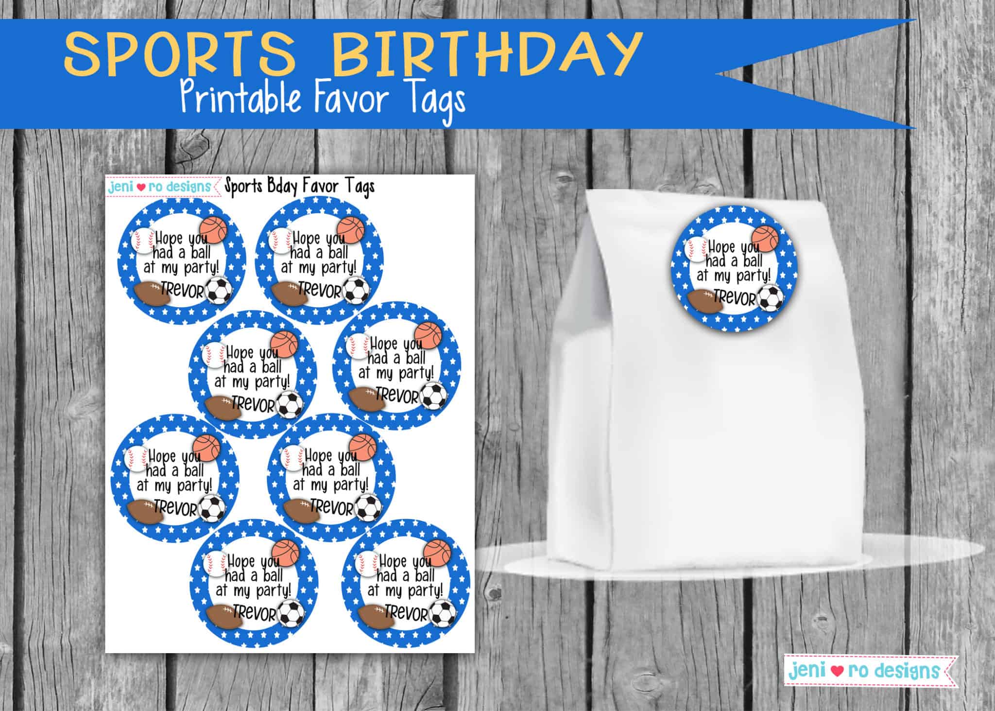 Sports birthday party printables for your sports fan!
