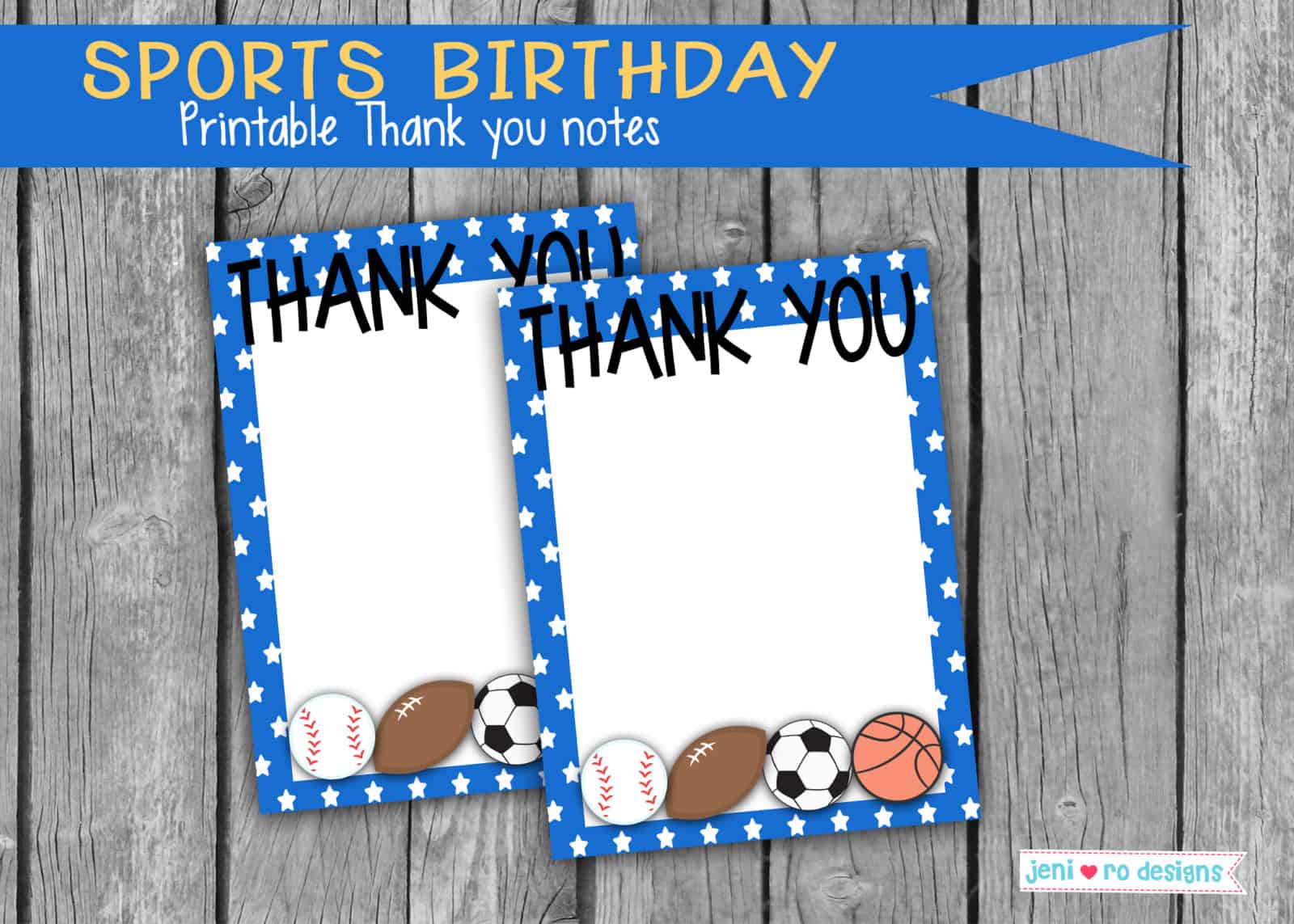 Sports birthday party printables for your sports fan!