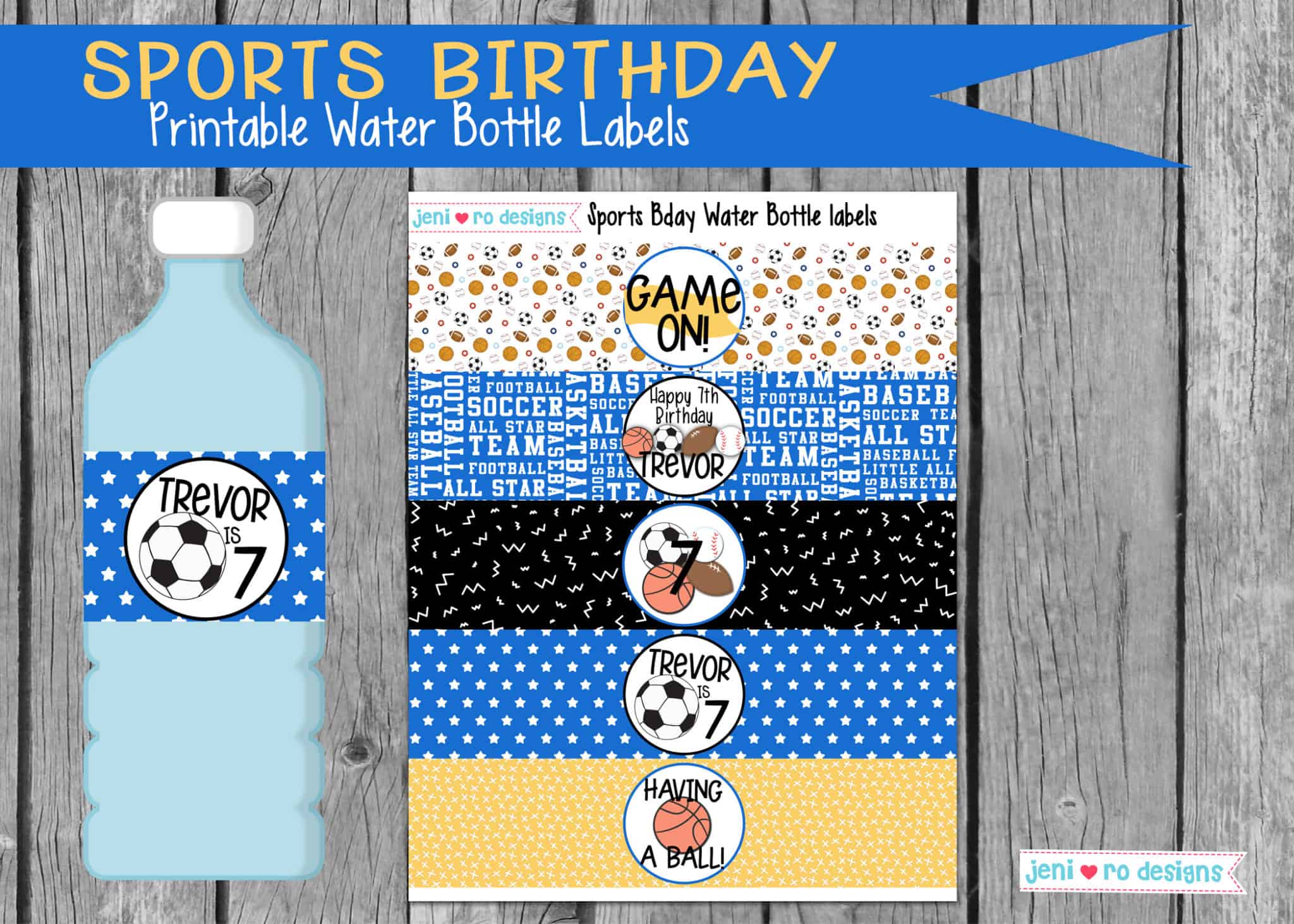 Sports birthday party printables for your sports fan!