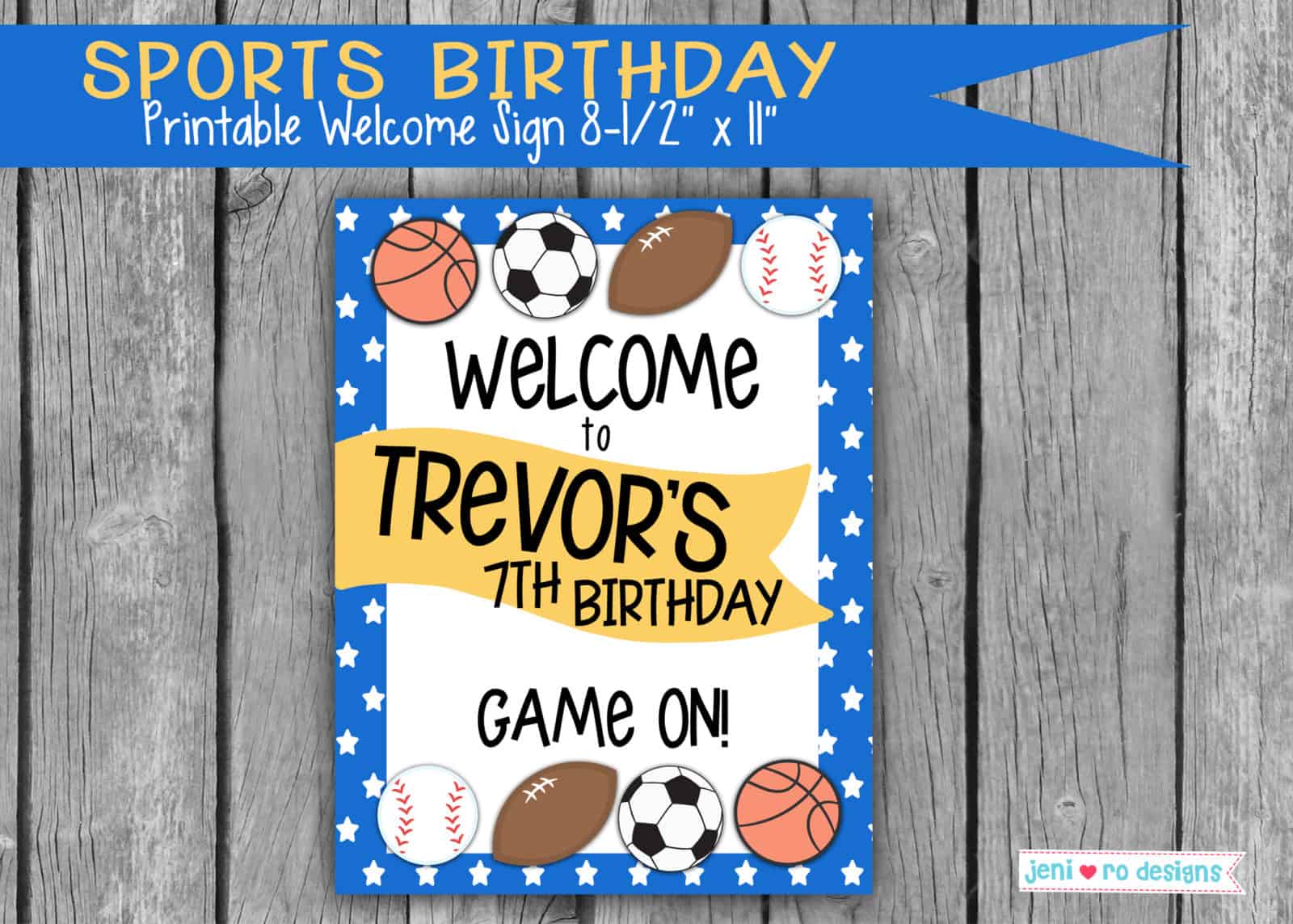Sports birthday party printables for your sports fan!