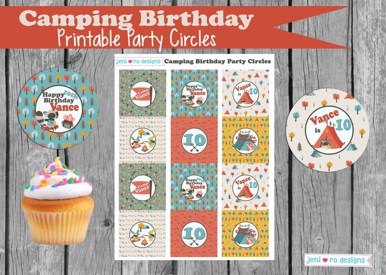 Camping Birthday party printables for your little camper!