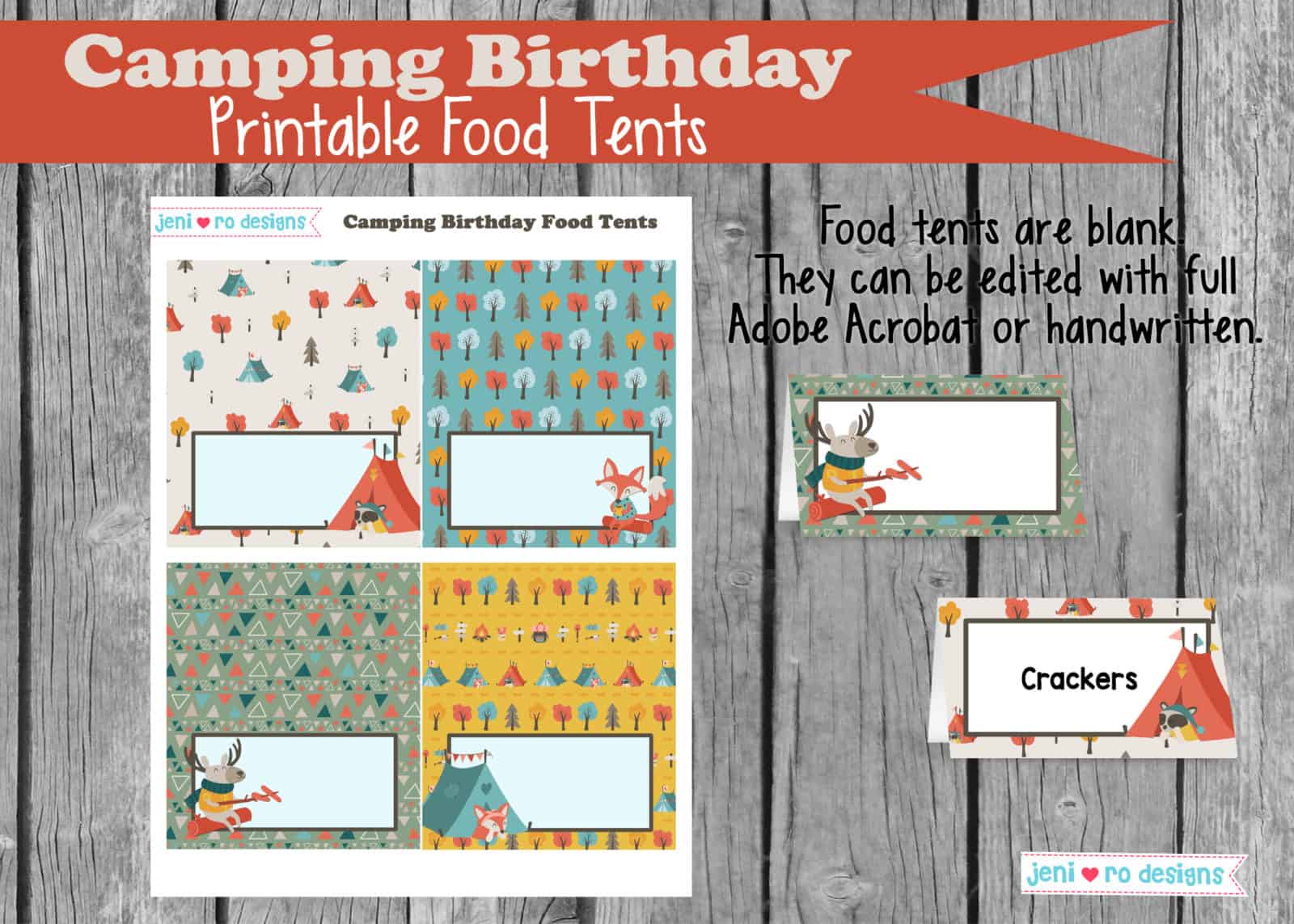 Camping Birthday party printables for your little camper!