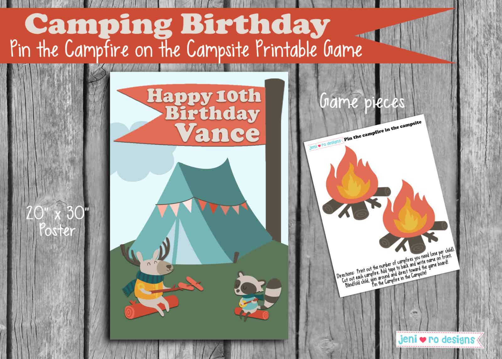 Camping Birthday party printables for your little camper!