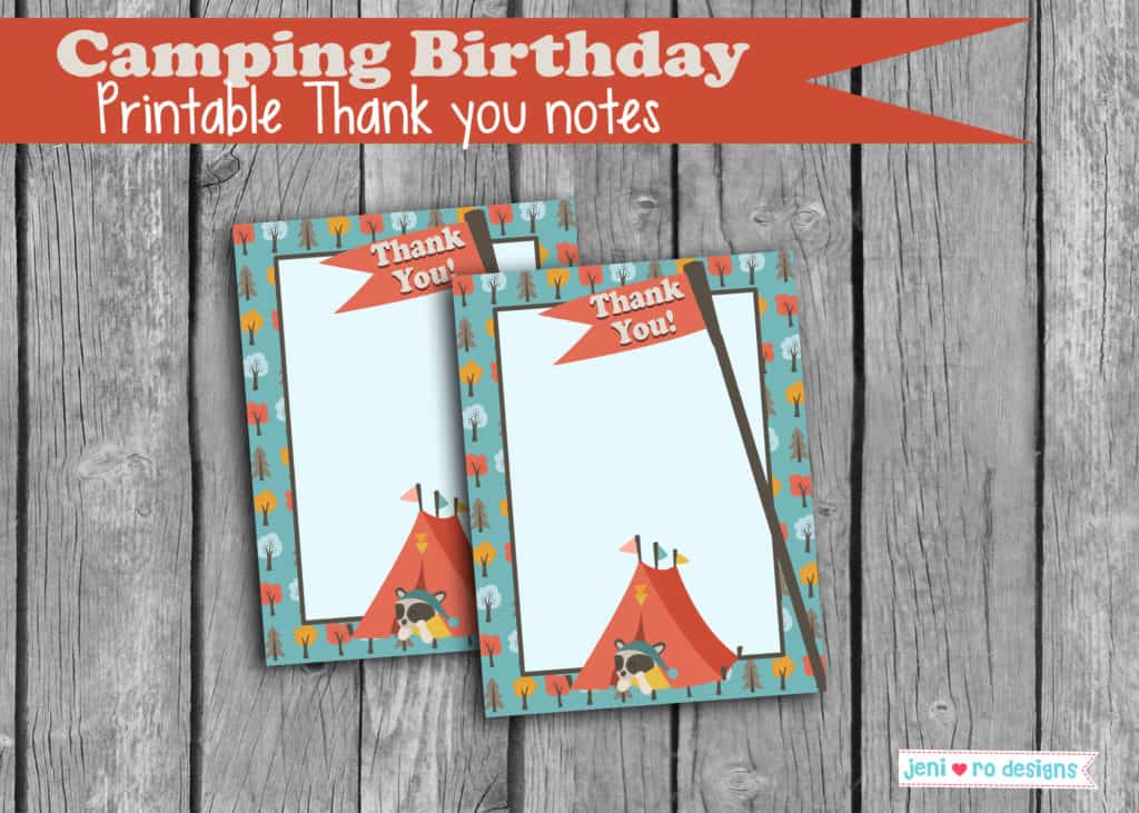 Camping Birthday party printables for your little camper!