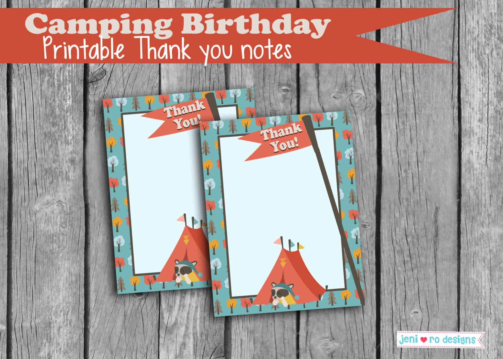Camping Birthday party printables for your little camper!