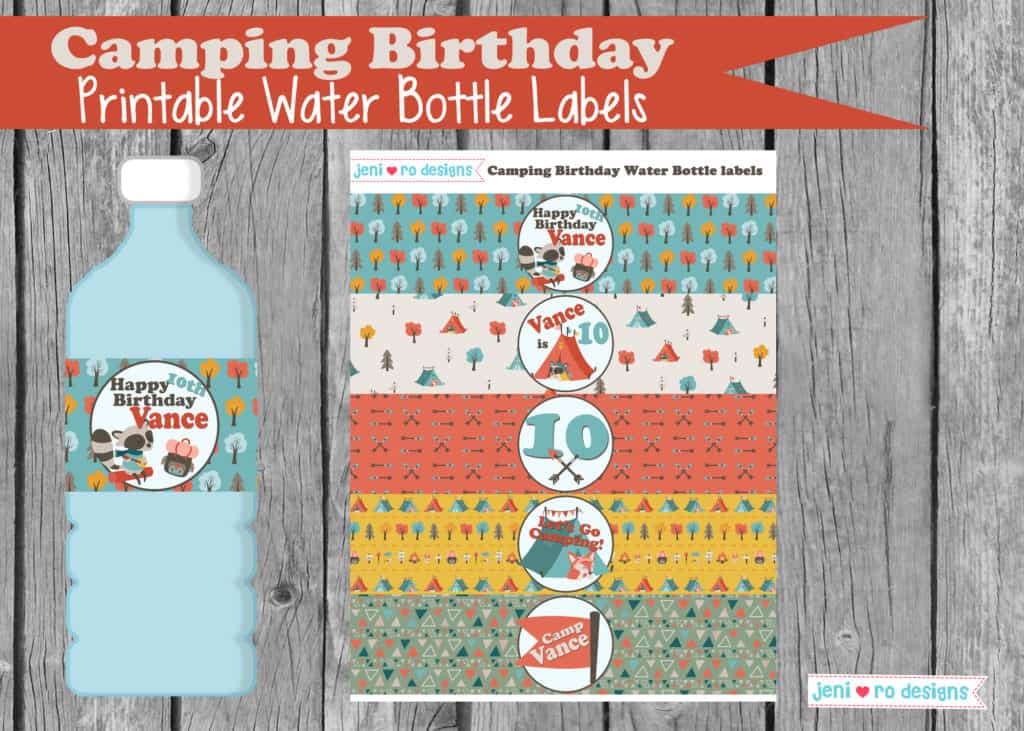 Camping Birthday party printables for your little camper!