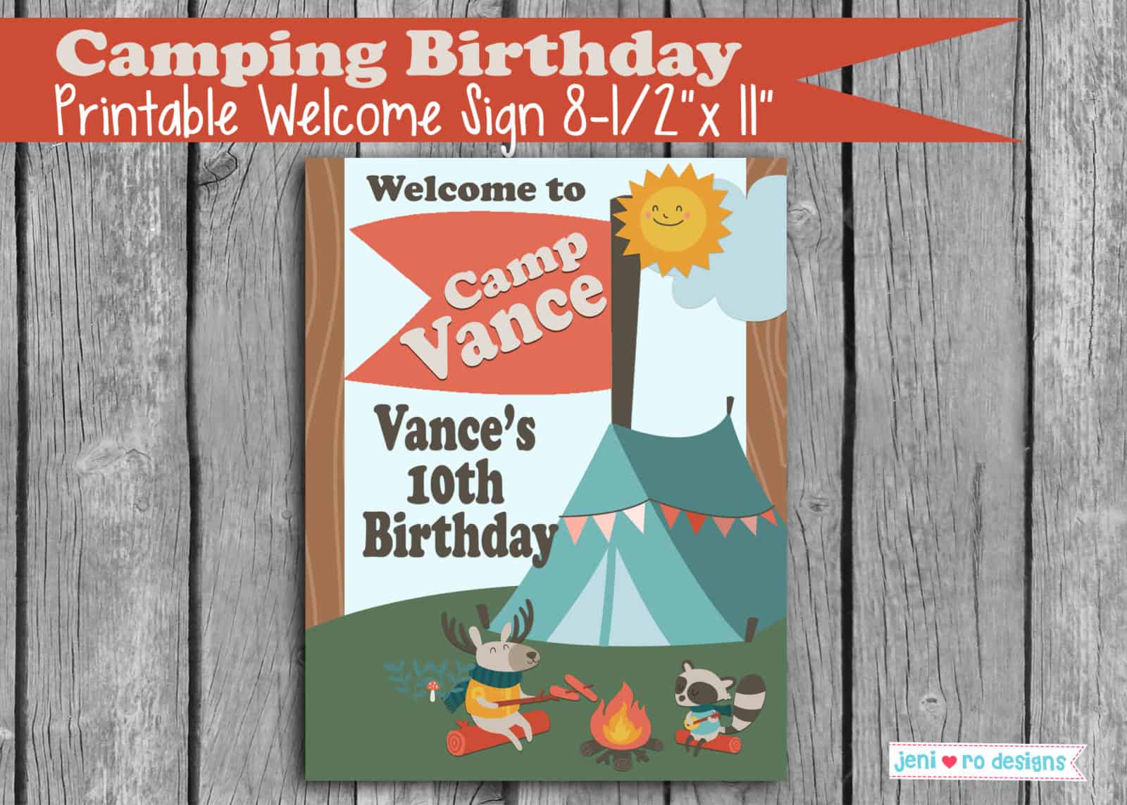 Camping Birthday party printables for your little camper!