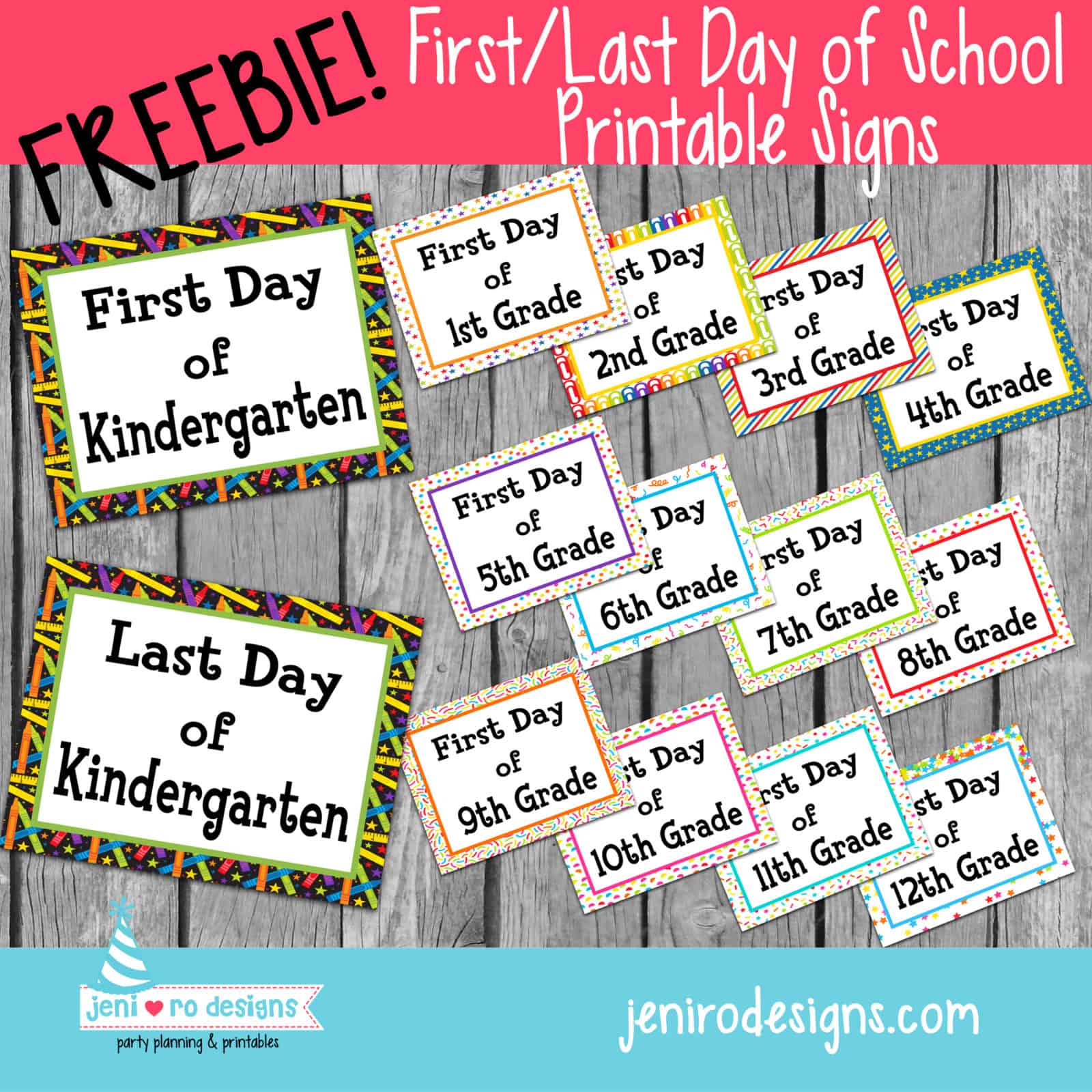 Back-to-school free printables for the first day of school!