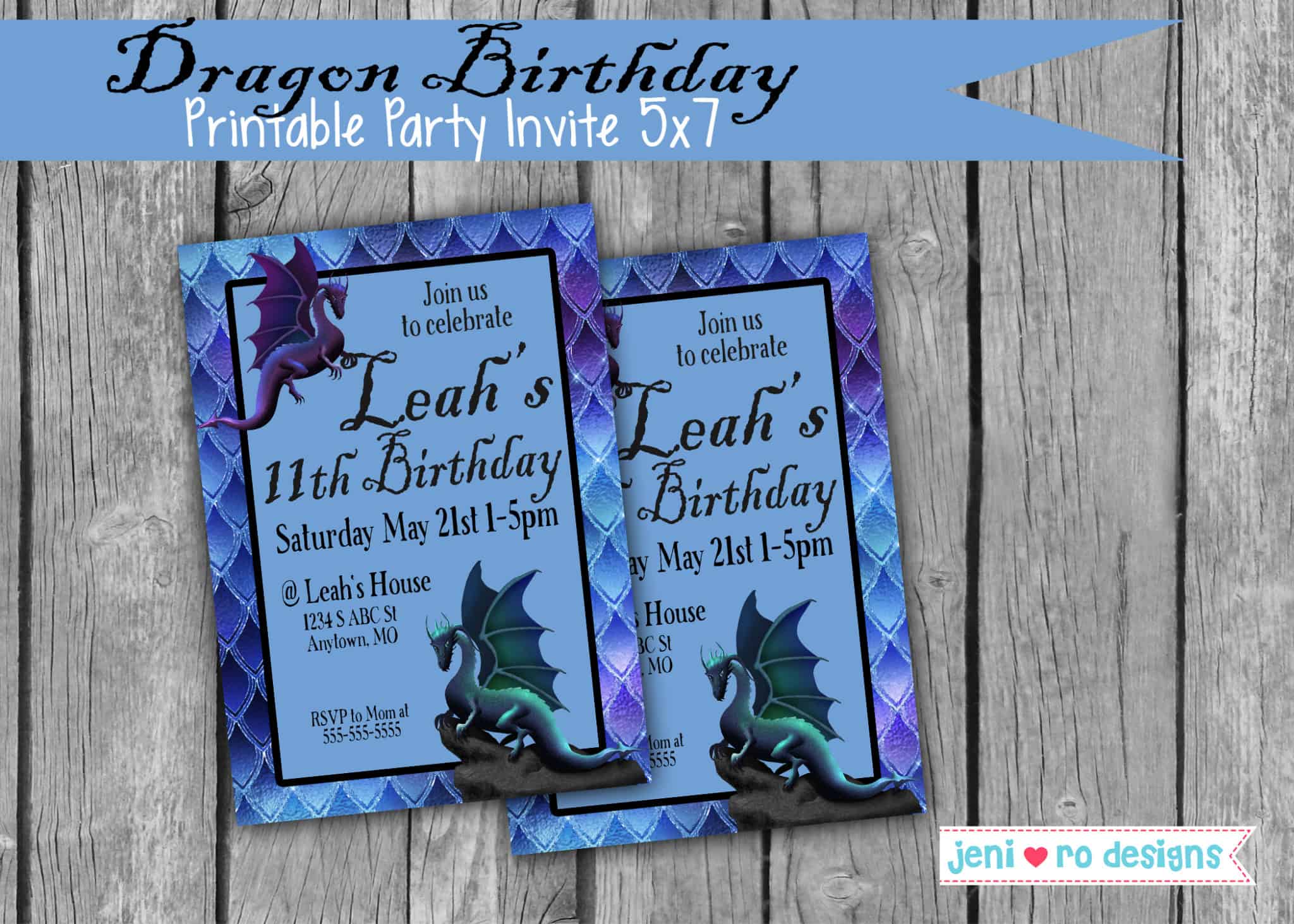 Dragon Birthday party printables for your Dragon fan!
