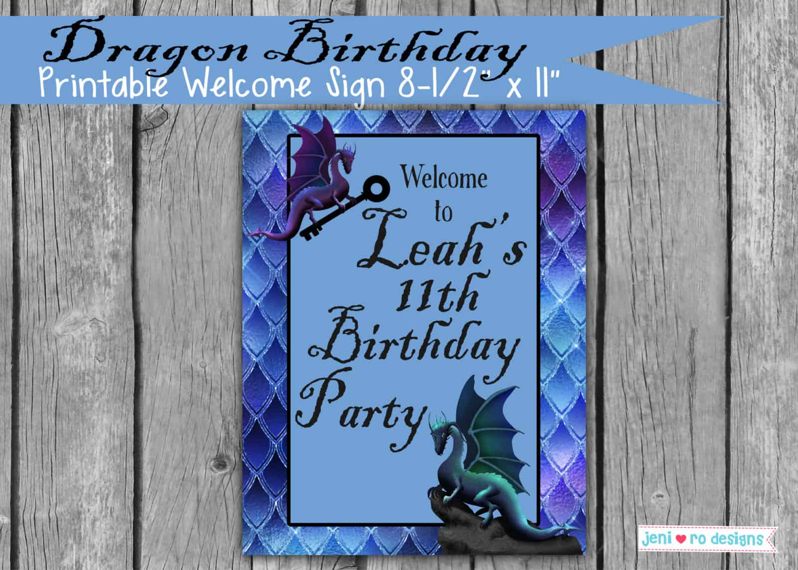 Dragon Birthday party printables for your Dragon fan!