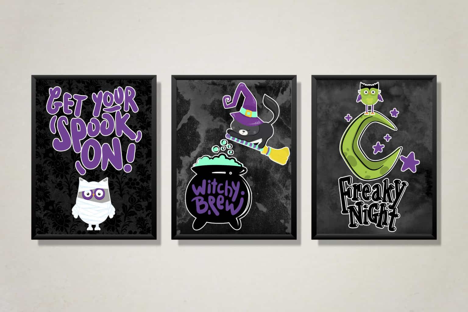 Halloween decorations ready to download and print for Free!