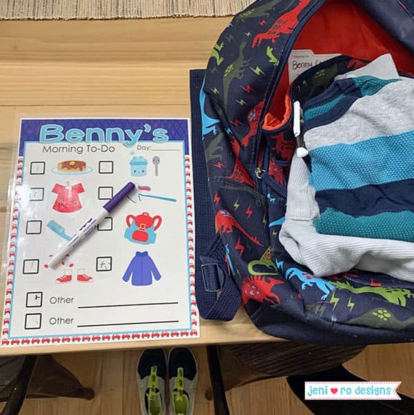 Custom Printables to help with their morning routine before school
