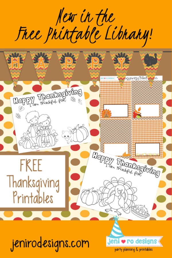 Thanksgiving printables in the Free Printable Library for turkey fun!
