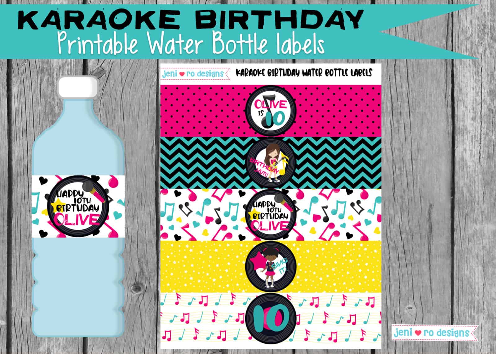 Karaoke birthday printable decor for your little singer!
