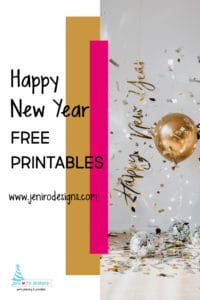 New Year printables to hang and wear, FREE in the FPL!
