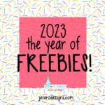 A year of freebies in 2023! Get the January free printable