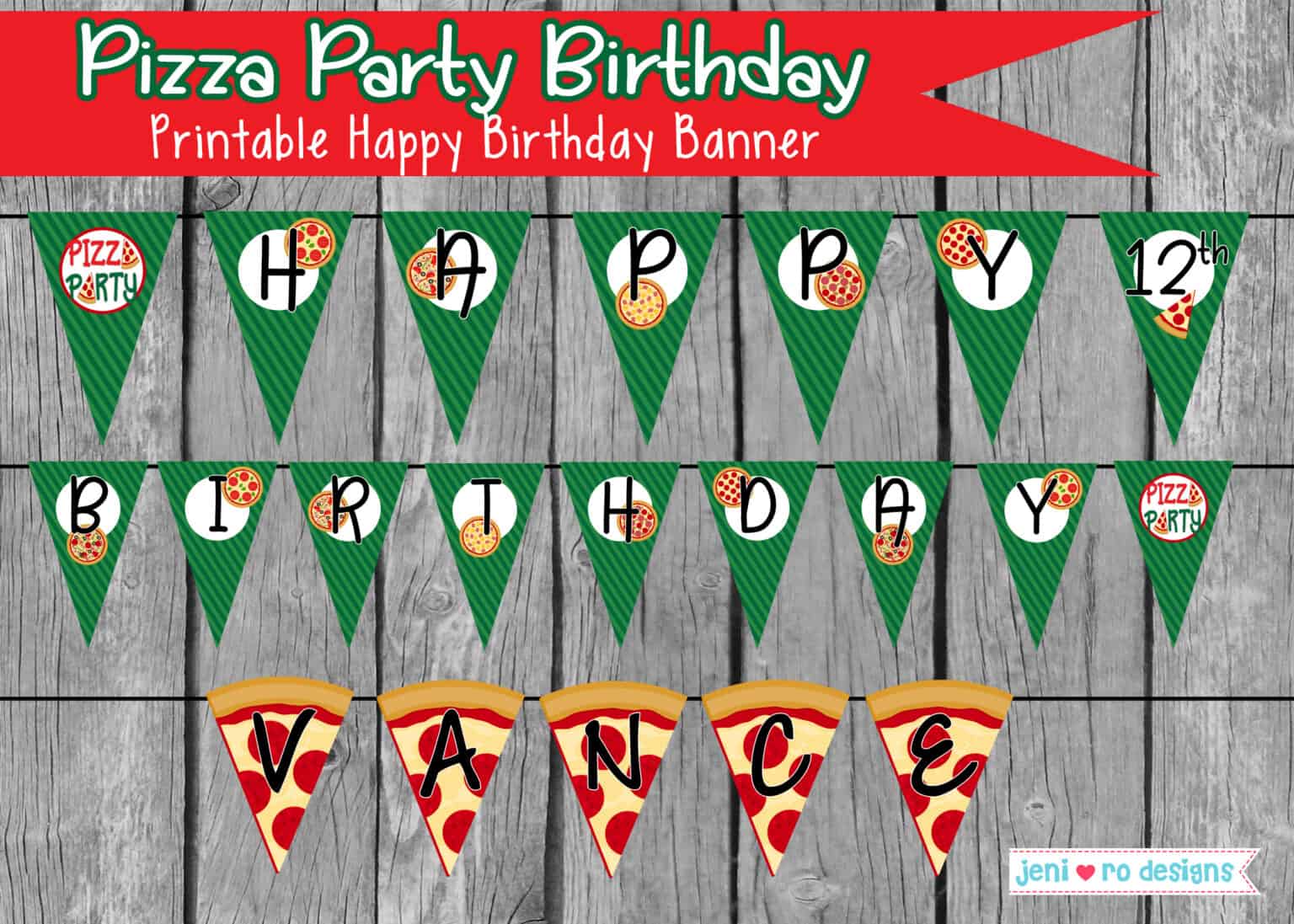 Pizza party birthday printables for your pizza lover!
