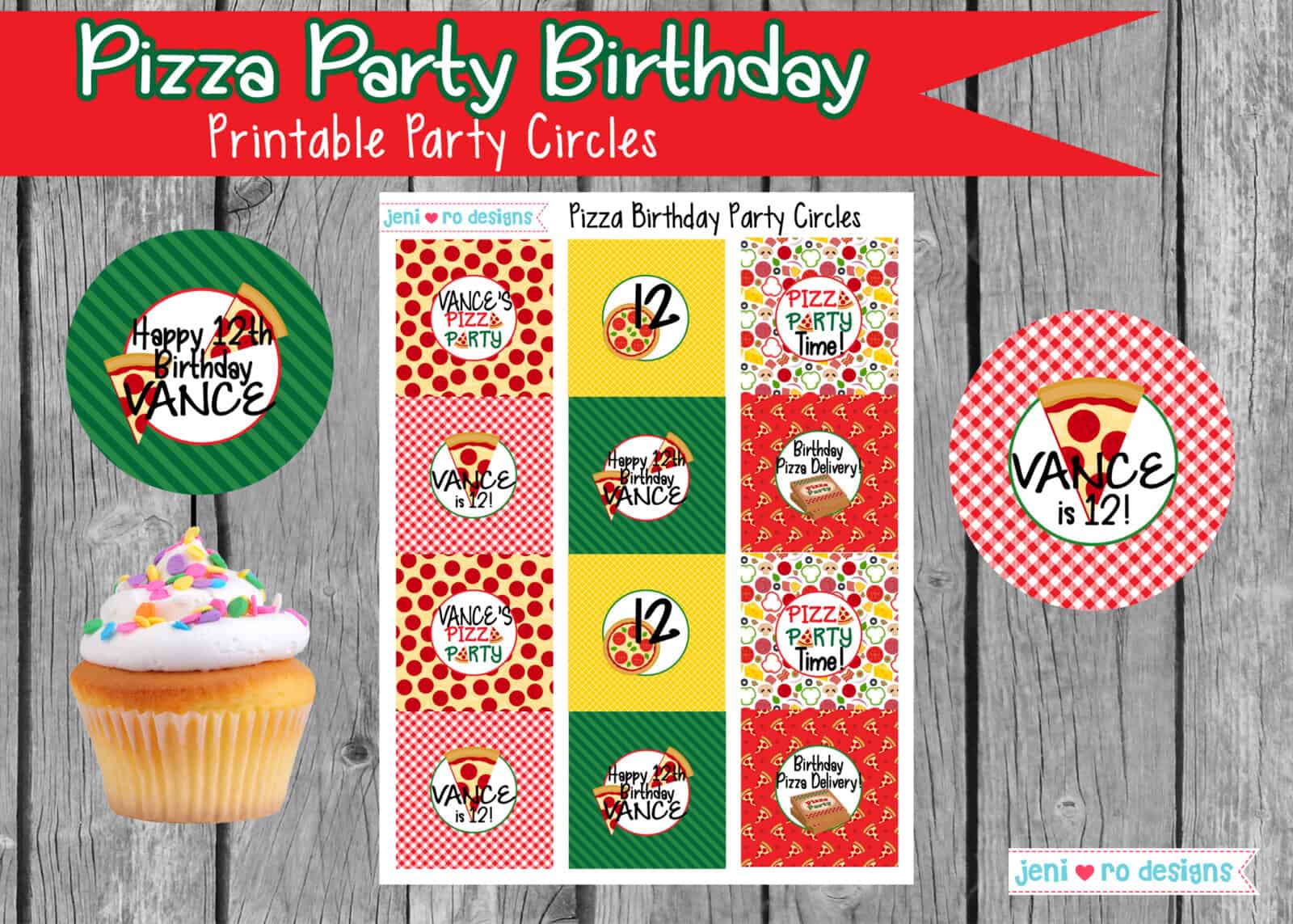 Pizza party birthday printables for your pizza lover!