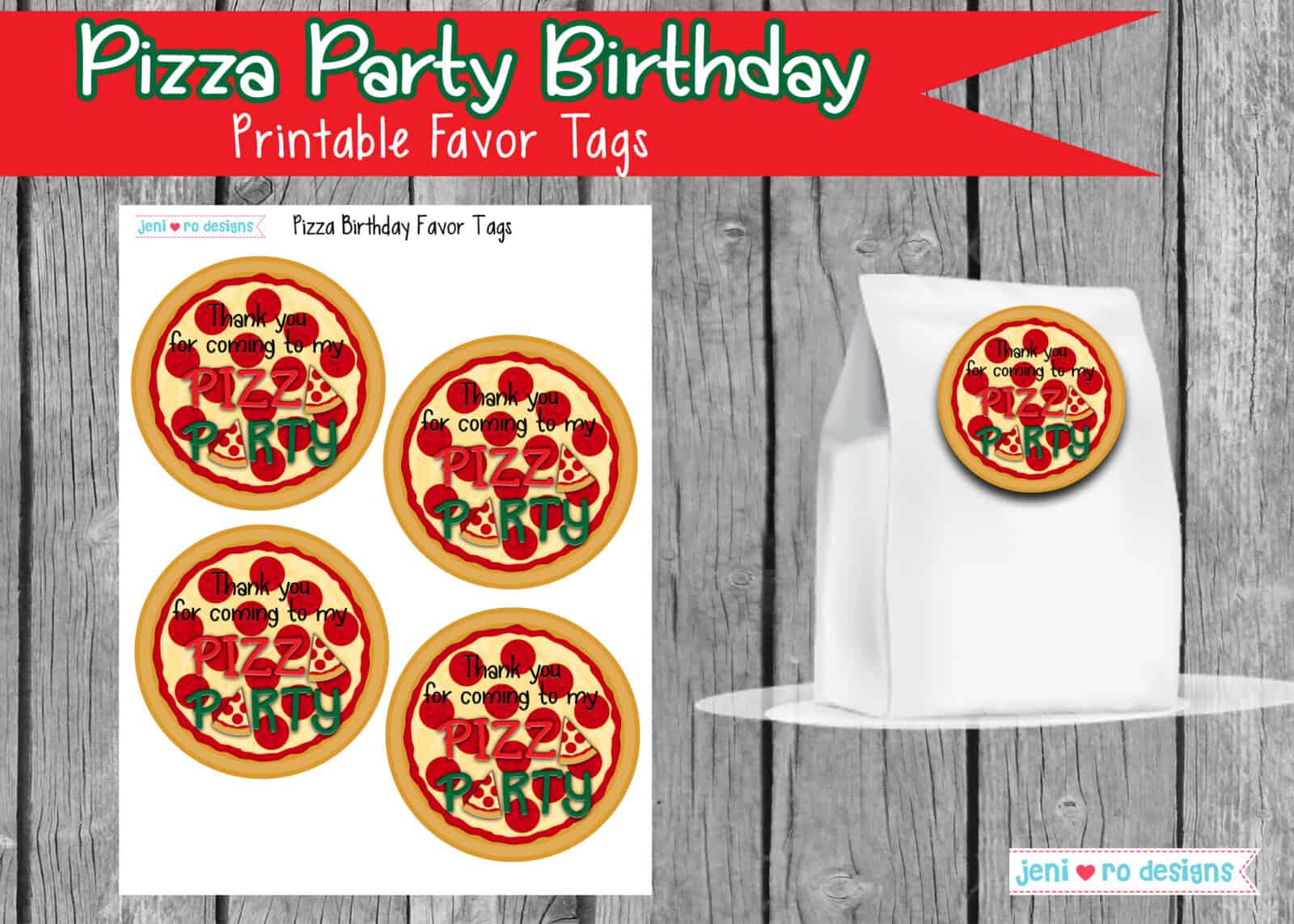 Pizza party birthday printables for your pizza lover!