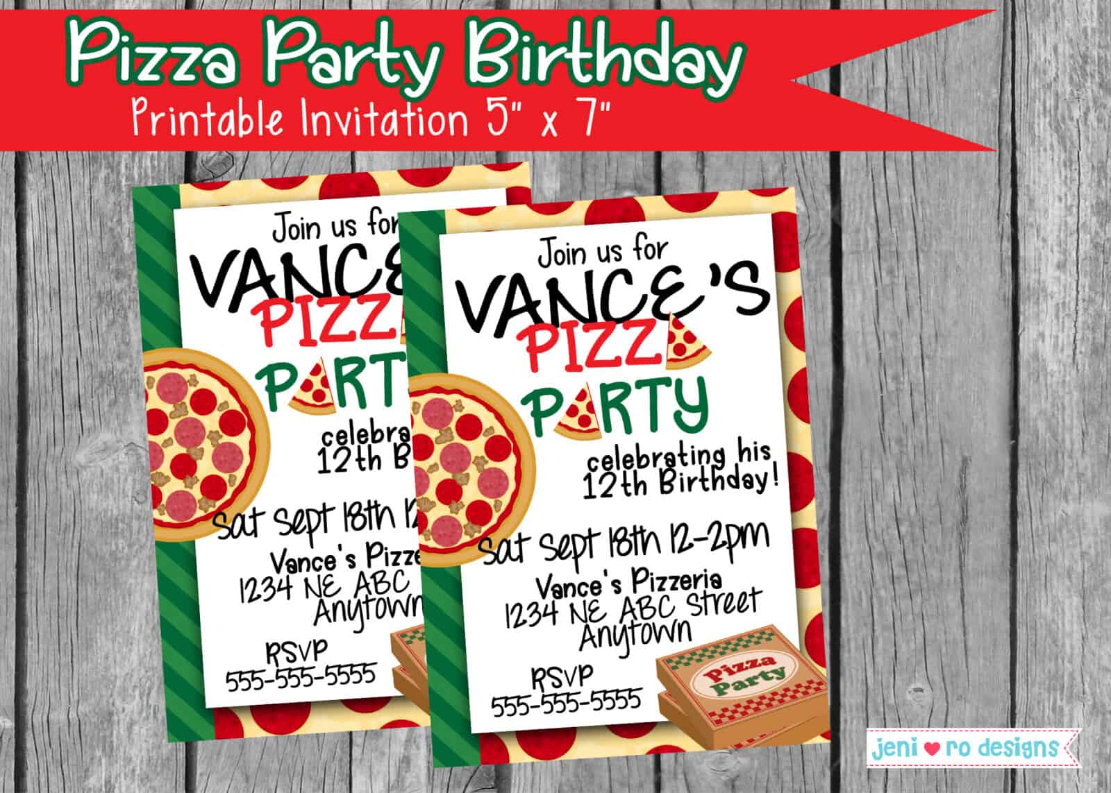 Pizza party birthday printables for your pizza lover!