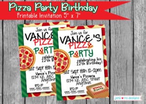 Pizza party birthday printables for your pizza lover!