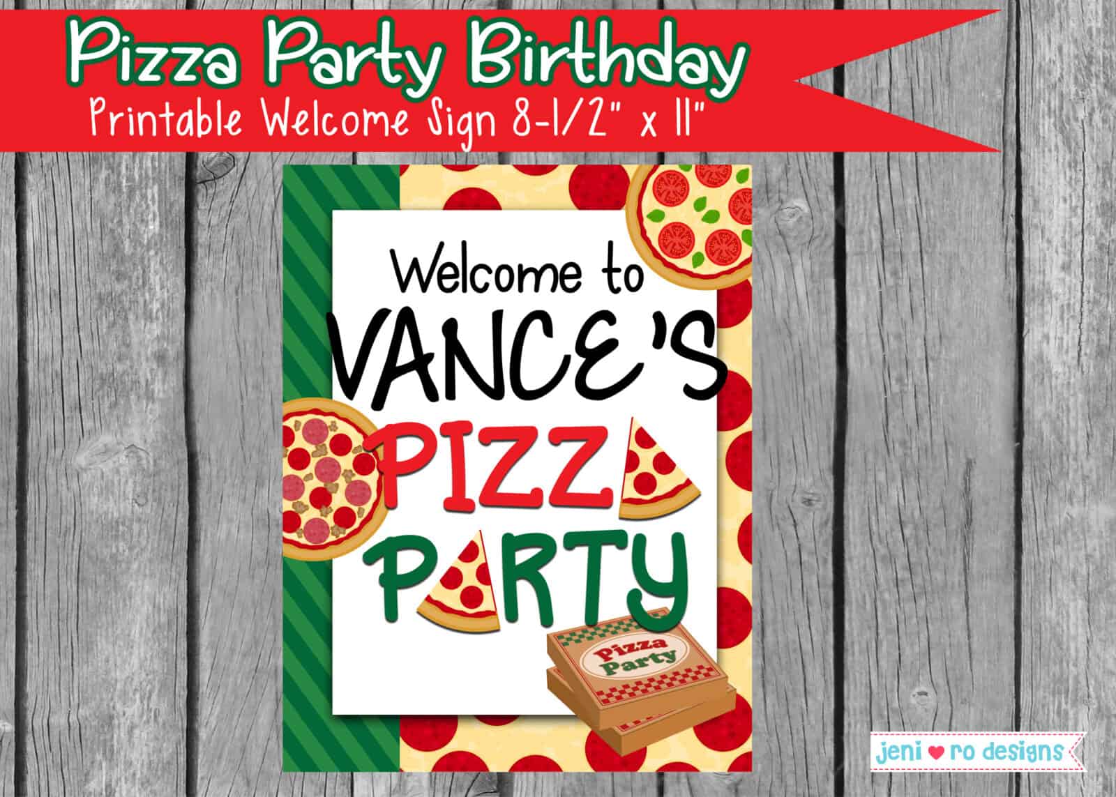 Pizza party birthday printables for your pizza lover!