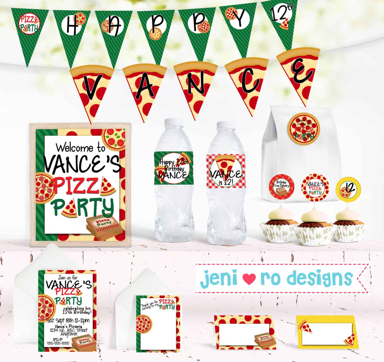 Pizza party birthday printables for your pizza lover!