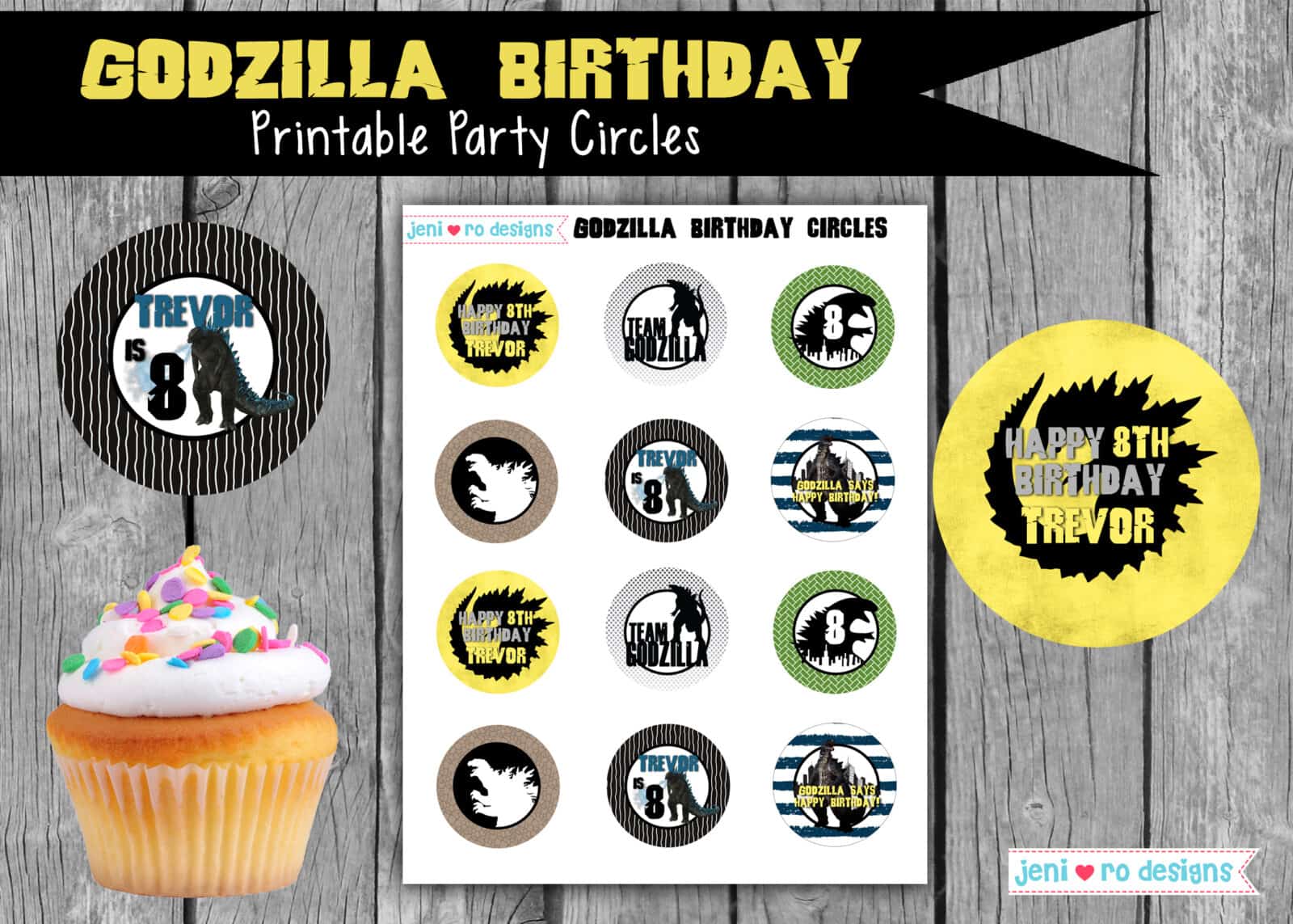 Godzilla Birthday party printables are now in the shop!