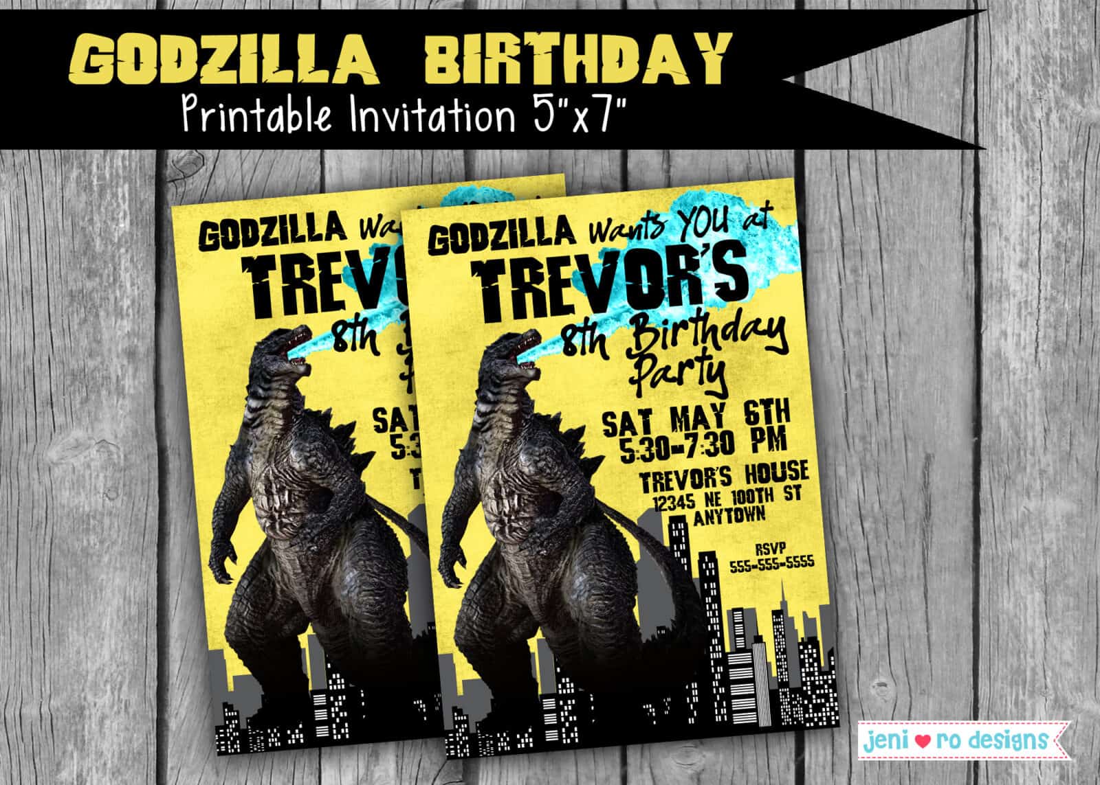 Godzilla Birthday party printables are now in the shop!