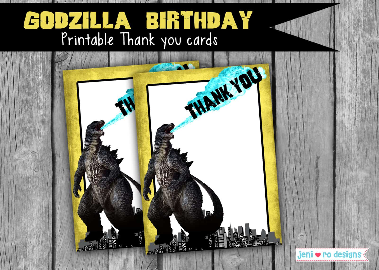 Godzilla Birthday party printables are now in the shop!