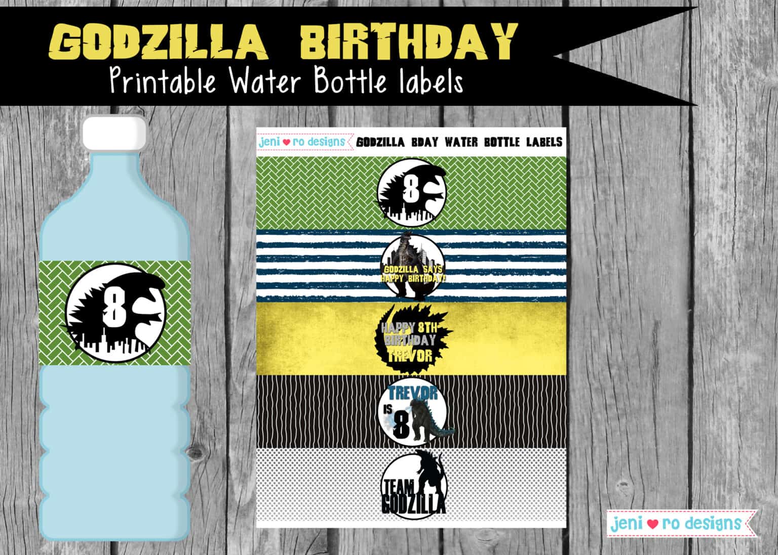 Godzilla Birthday party printables are now in the shop!